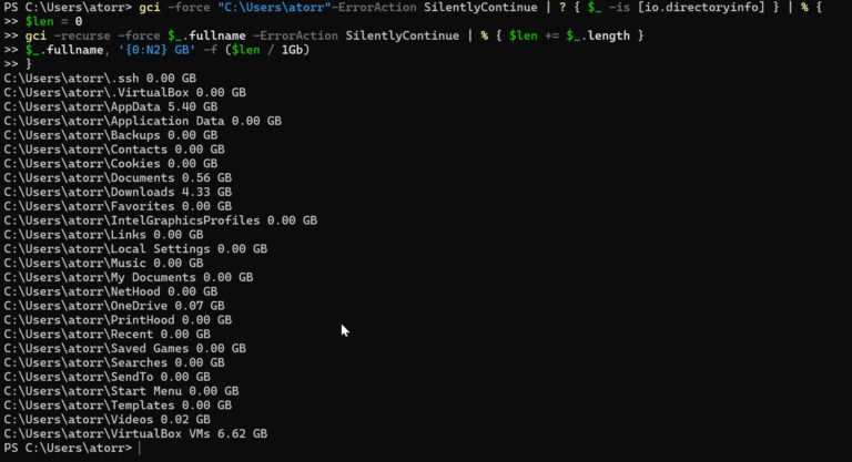 du -h -s but for Windows - The Server Admin