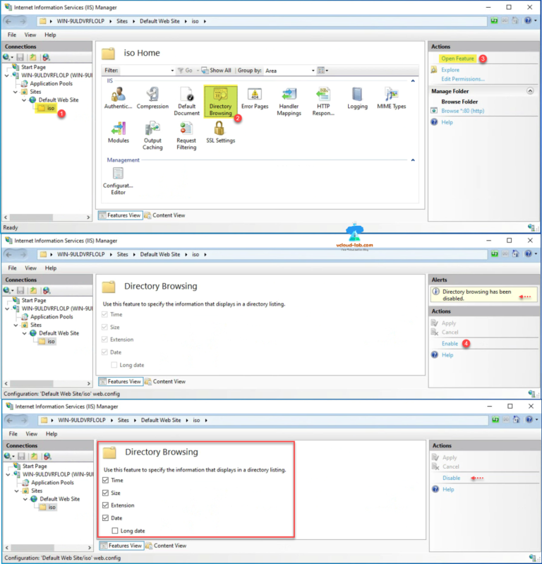 Configure Iis For Directory Browsing And Iso Downloading The Server Admin