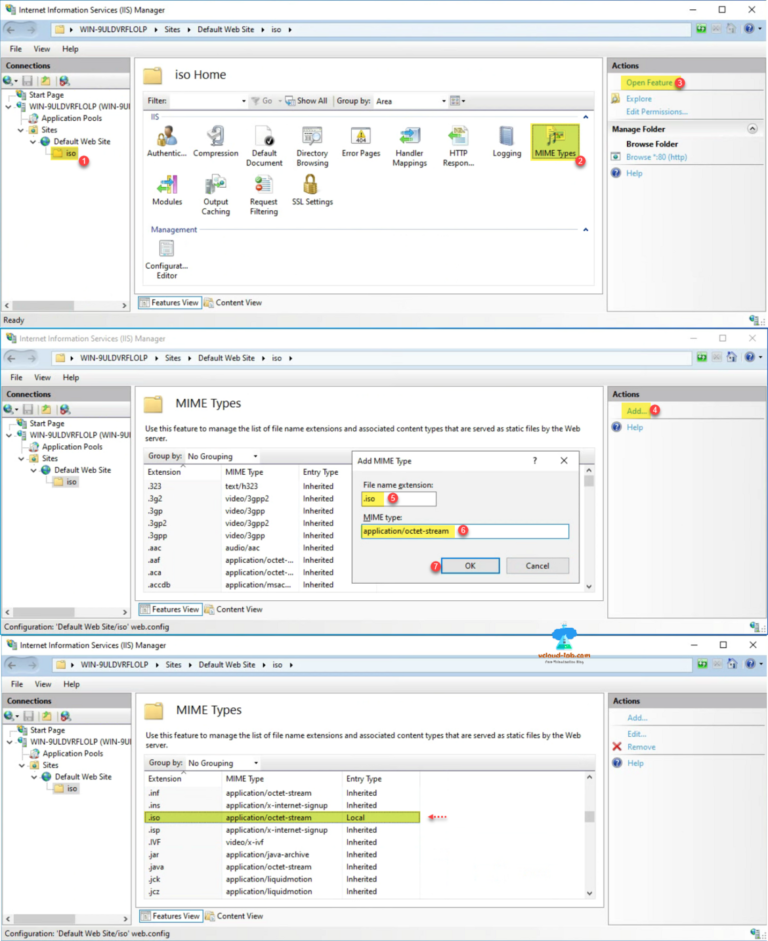 Configure Iis For Directory Browsing And Iso Downloading The Server Admin